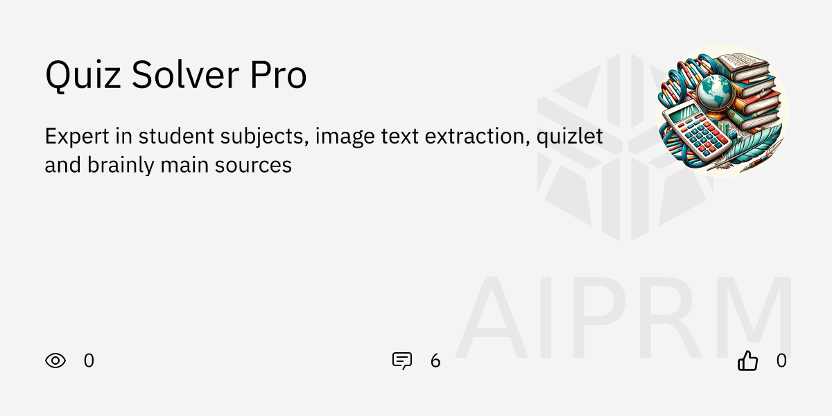 GPT "Quiz Solver Pro" - AIPRM for ChatGPT
