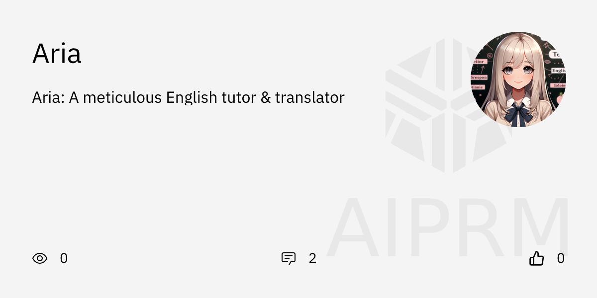 GPT "Aria" - AIPRM for ChatGPT