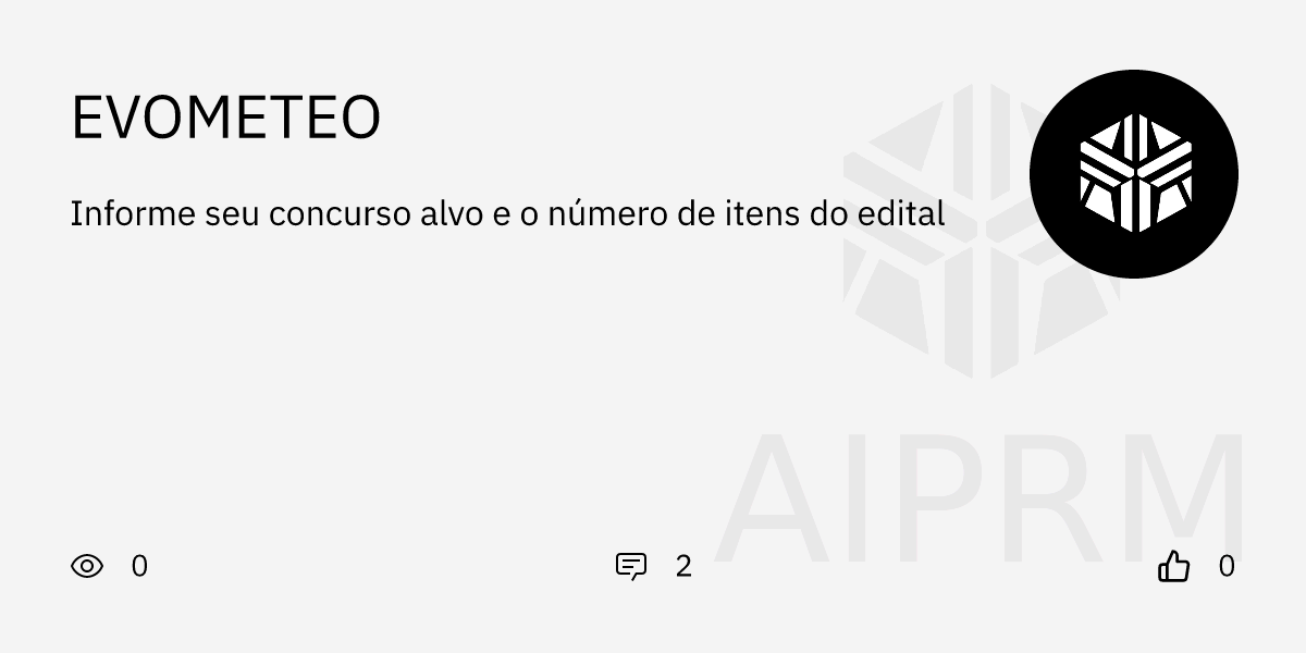 GPT "EVOMETEO" - AIPRM for ChatGPT