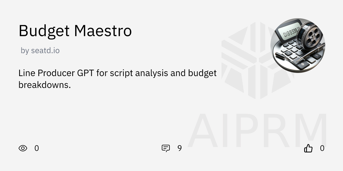 GPT "Budget Maestro" by "seatd.io" - AIPRM for ChatGPT