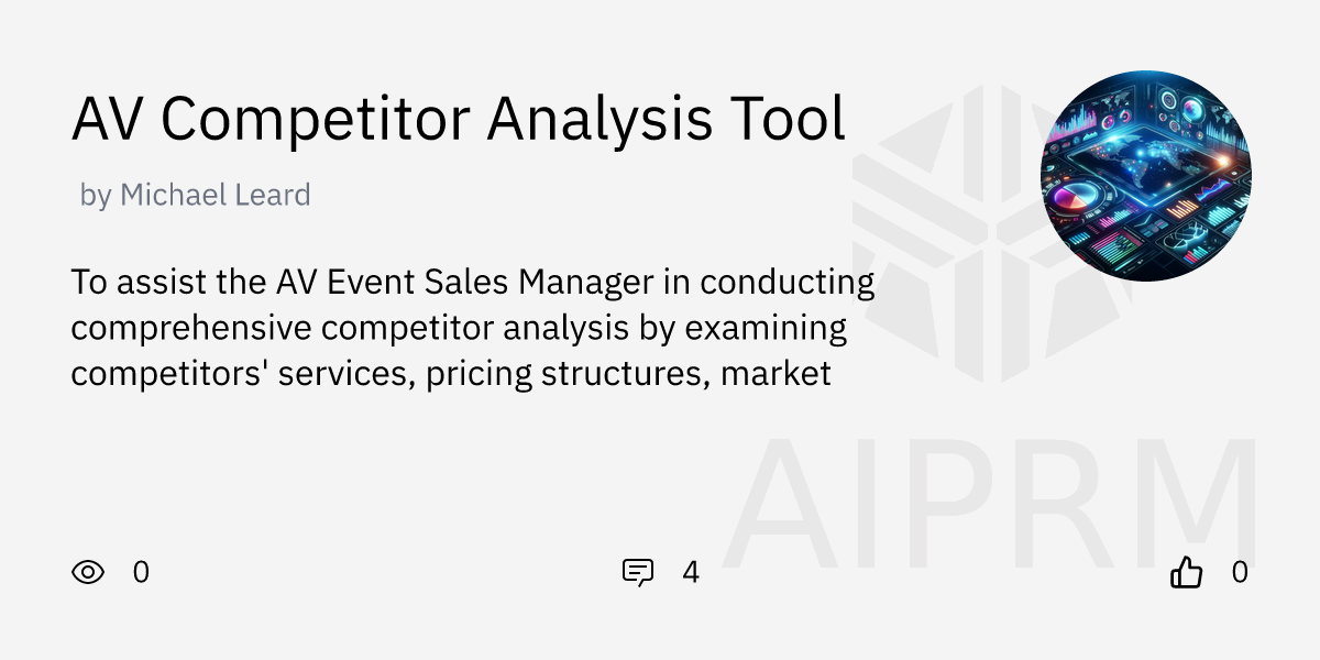 GPT "AV Competitor Analysis Tool" by "Michael Leard" - AIPRM for ChatGPT