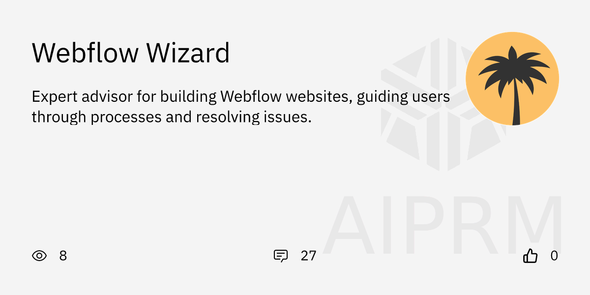GPT "Webflow Wizard" - AIPRM for ChatGPT