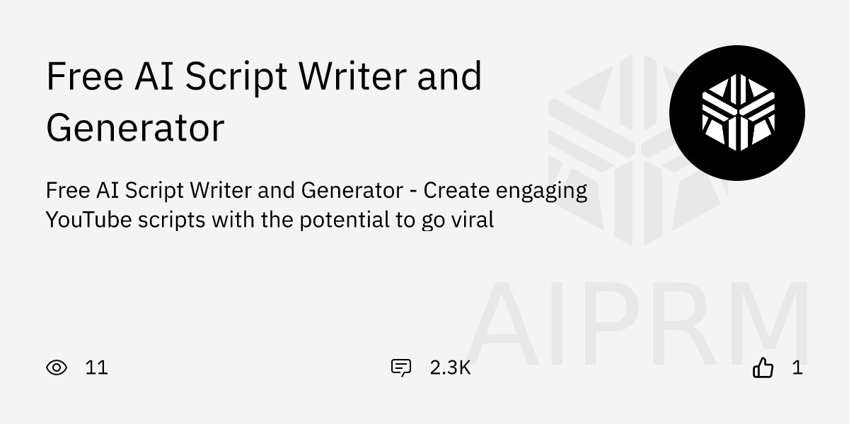 GPT "Free AI Script Writer and Generator" - AIPRM for ChatGPT