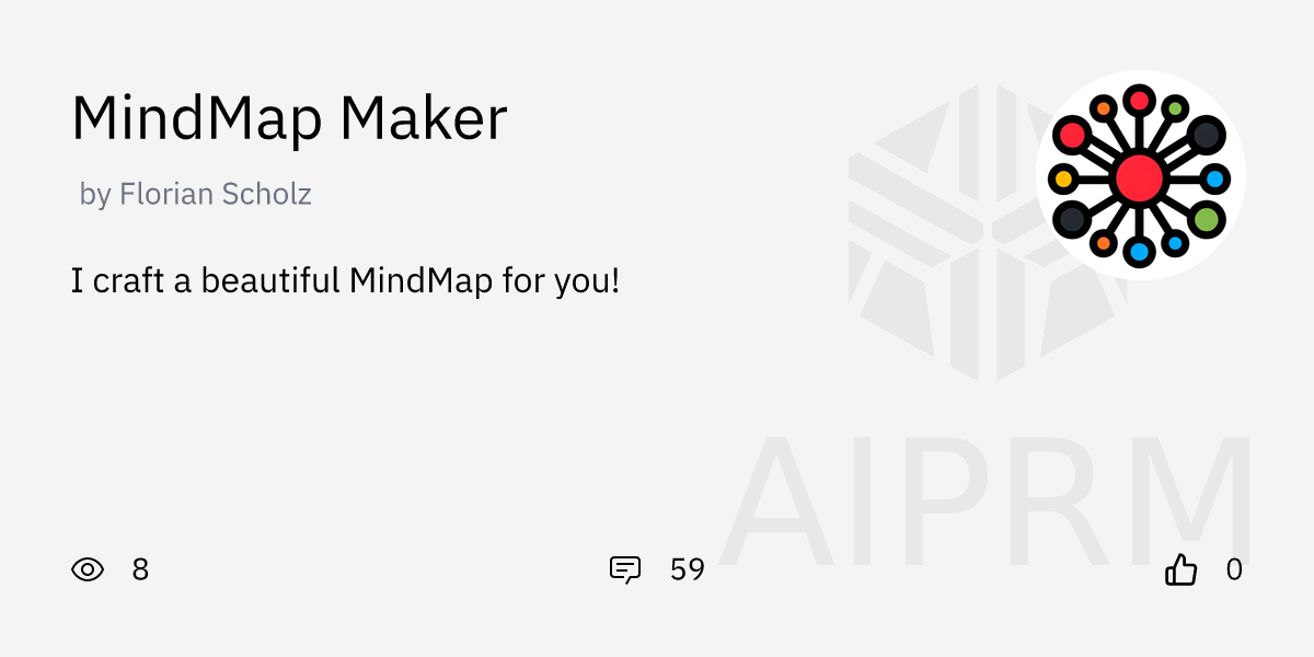 GPT "MindMap Maker" by "Florian Scholz" - AIPRM for ChatGPT