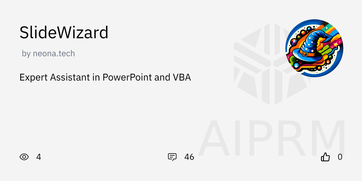 GPT "SlideWizard" by "neona.tech" - AIPRM for ChatGPT