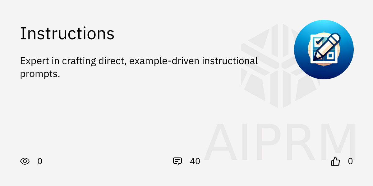 GPT "Instructions" - AIPRM for ChatGPT