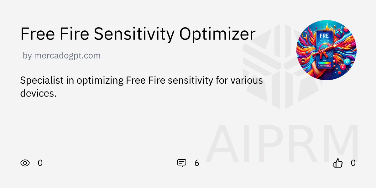 GPT "Free Fire Sensitivity Optimizer" by "mercadogpt.com" - AIPRM for ...