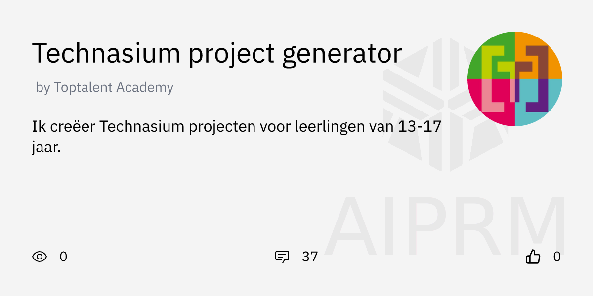 GPT "Technasium project generator" by "Toptalent Academy" - AIPRM for ...