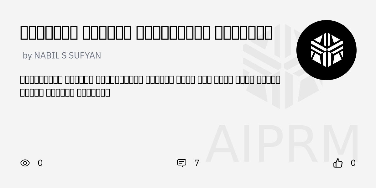 GPT "المترجم الأكاديمي للبحوث العلمية" by "NABIL S SUFYAN" - AIPRM for ...