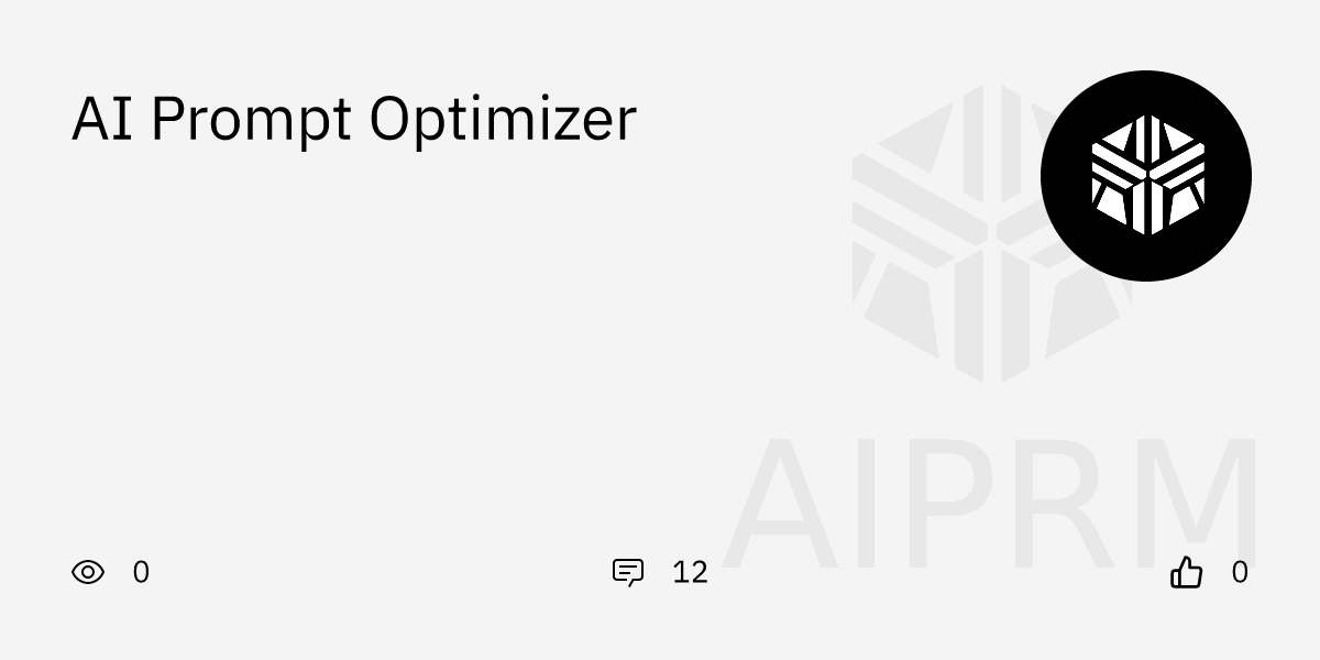 GPT "AI Prompt Optimizer" - AIPRM for ChatGPT