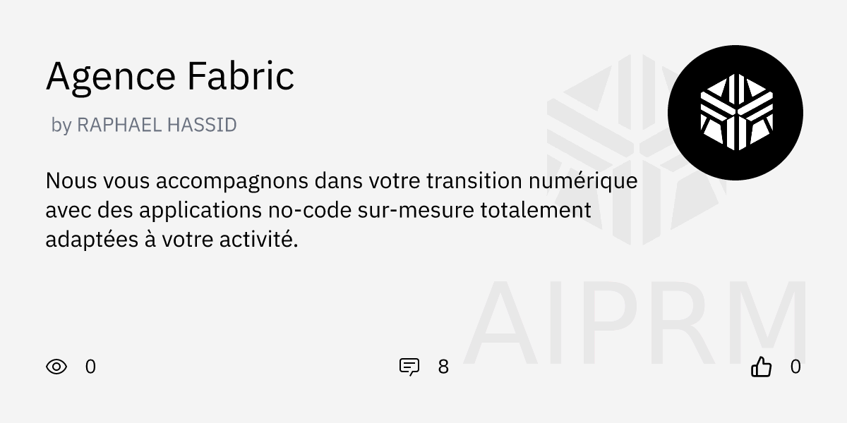 GPT "Agence Fabric" by "RAPHAEL HASSID" - AIPRM for ChatGPT