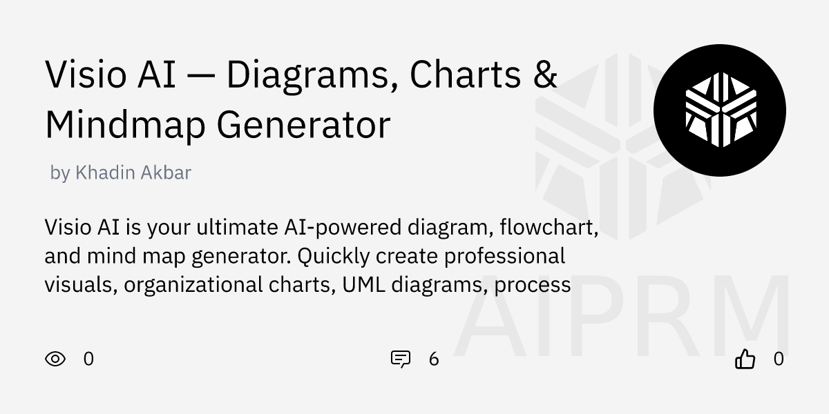 GPT "Visio AI — Diagrams, Charts & Mindmap Generator" by "Khadin Akbar ...