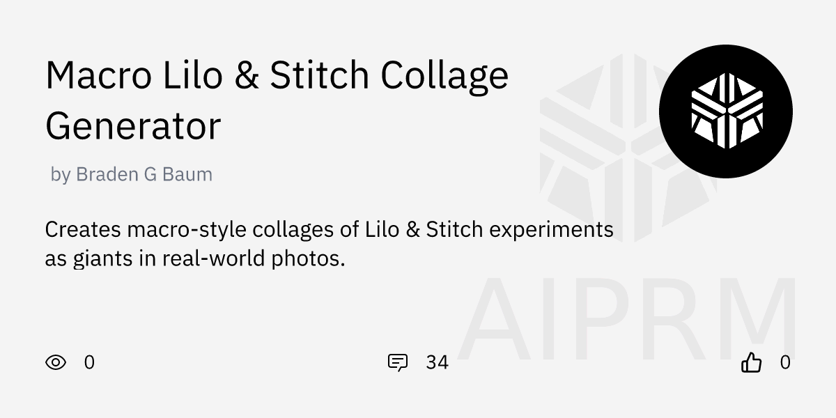 GPT "Macro Lilo & Stitch Collage Generator" by "Braden G Baum" - AIPRM ...