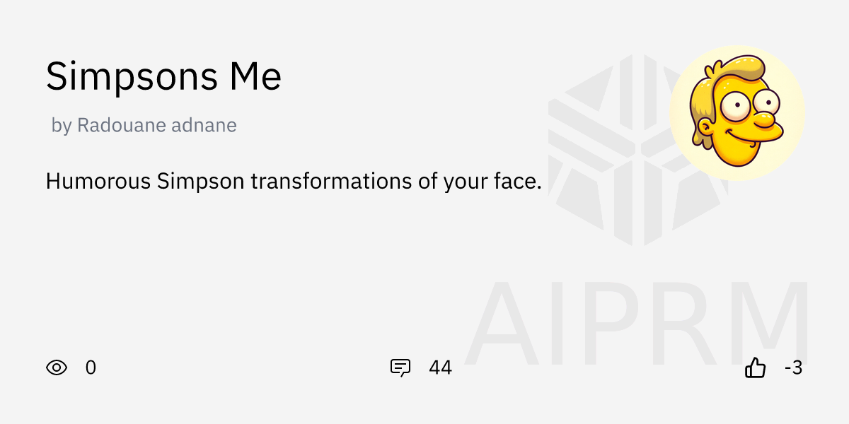 GPT "Simpsons Me" by "Radouane adnane" - AIPRM for ChatGPT