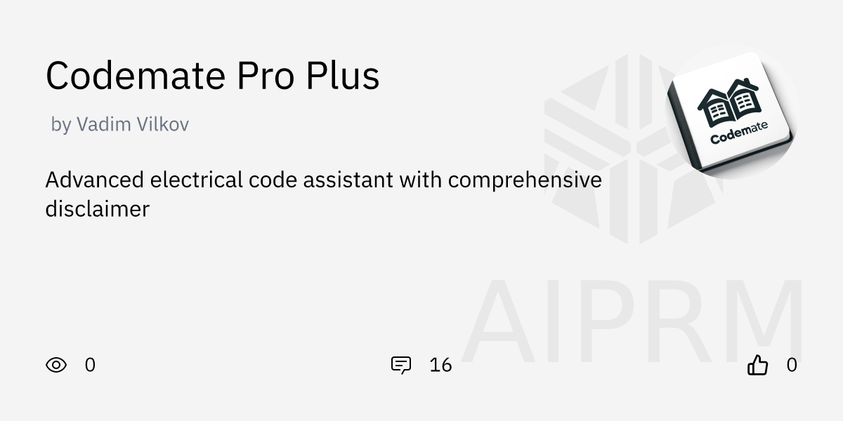 GPT "Codemate Pro Plus" by "Vadim Vilkov" - AIPRM for ChatGPT