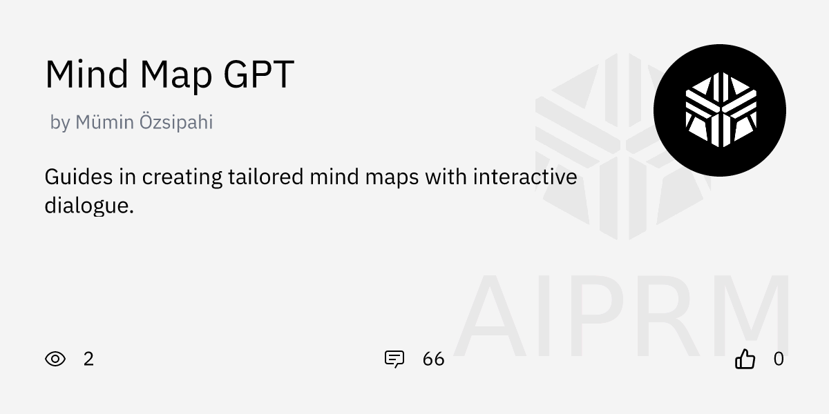 GPT "Mind Map GPT" by "Mümin Özsipahi" - AIPRM for ChatGPT