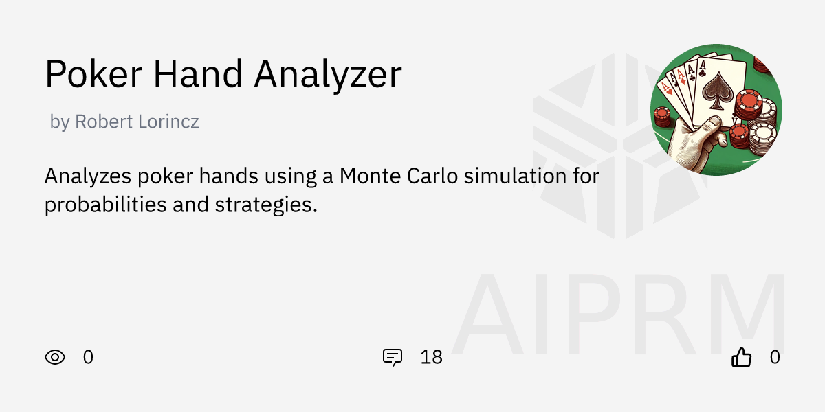 GPT "Poker Hand Analyzer" by "Robert Lorincz" - AIPRM for ChatGPT
