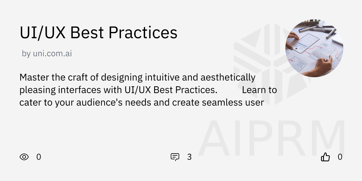 GPT "UI/UX Best Practices" by "uni.com.ai" - AIPRM for ChatGPT