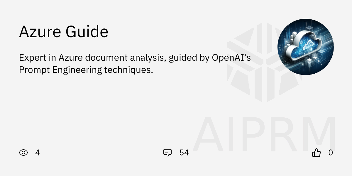 GPT "Azure Guide" - AIPRM for ChatGPT