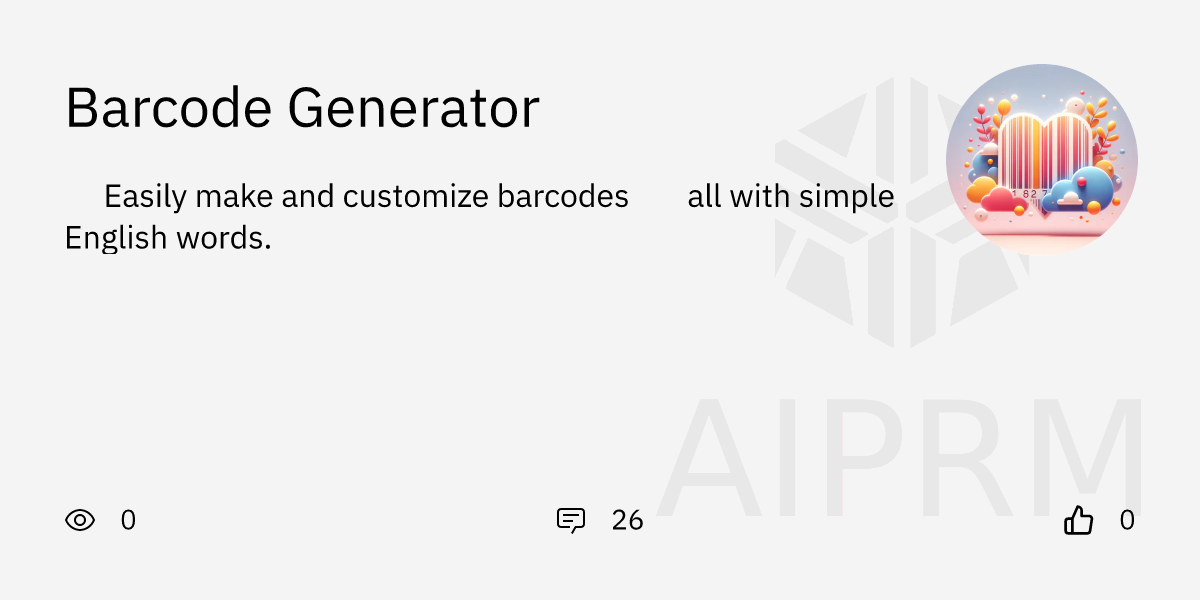 GPT "Barcode Generator" - AIPRM for ChatGPT