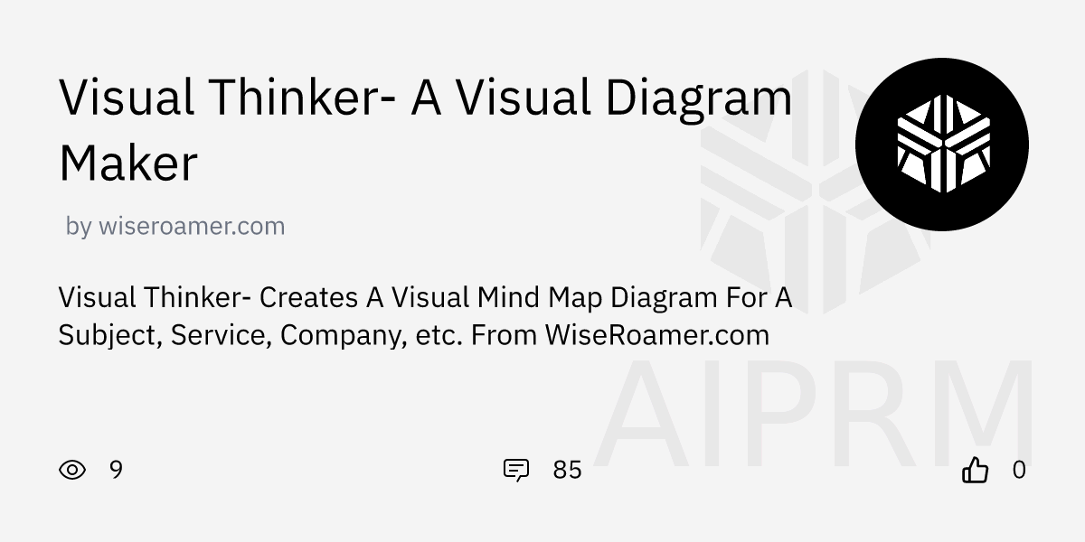 GPT "Visual Thinker- A Visual Diagram Maker" by "wiseroamer.com ...
