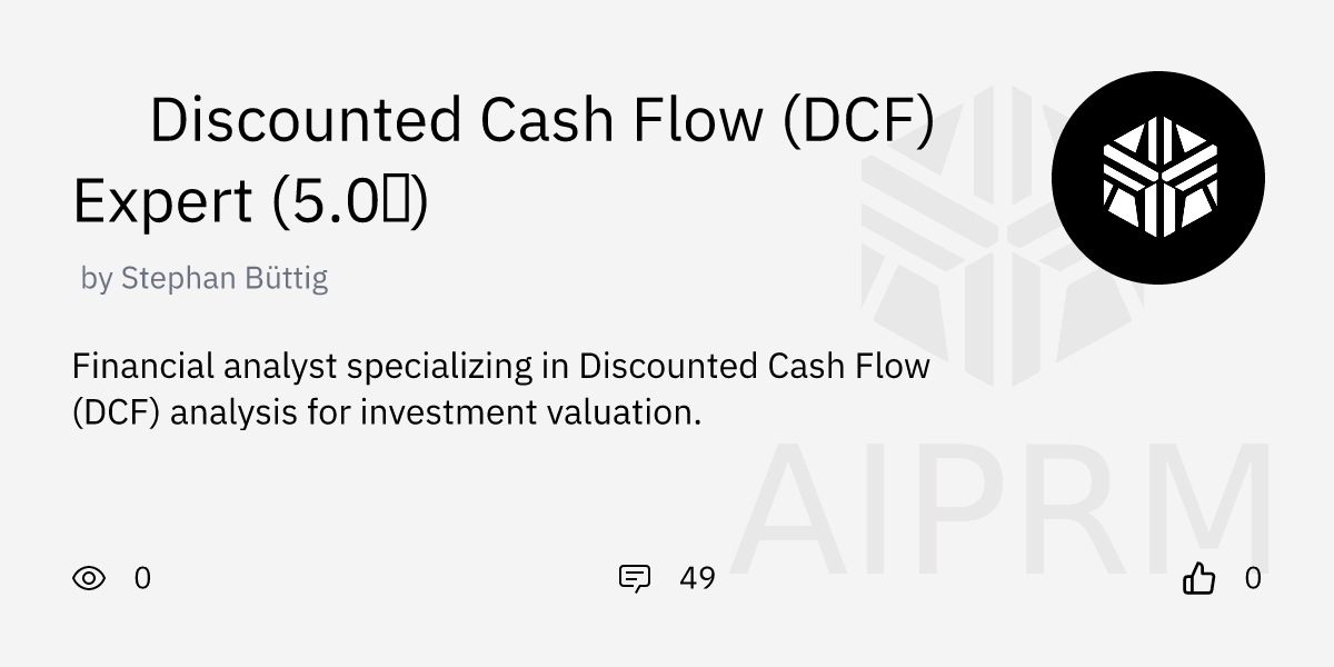 GPT "💲 Discounted Cash Flow (DCF) Expert (5.0⭐)" by "Stephan Büttig ...