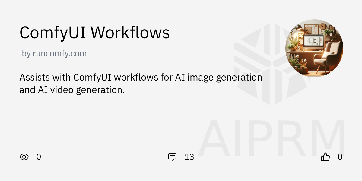 GPT "ComfyUI Workflows" by "runcomfy.com" - AIPRM for ChatGPT