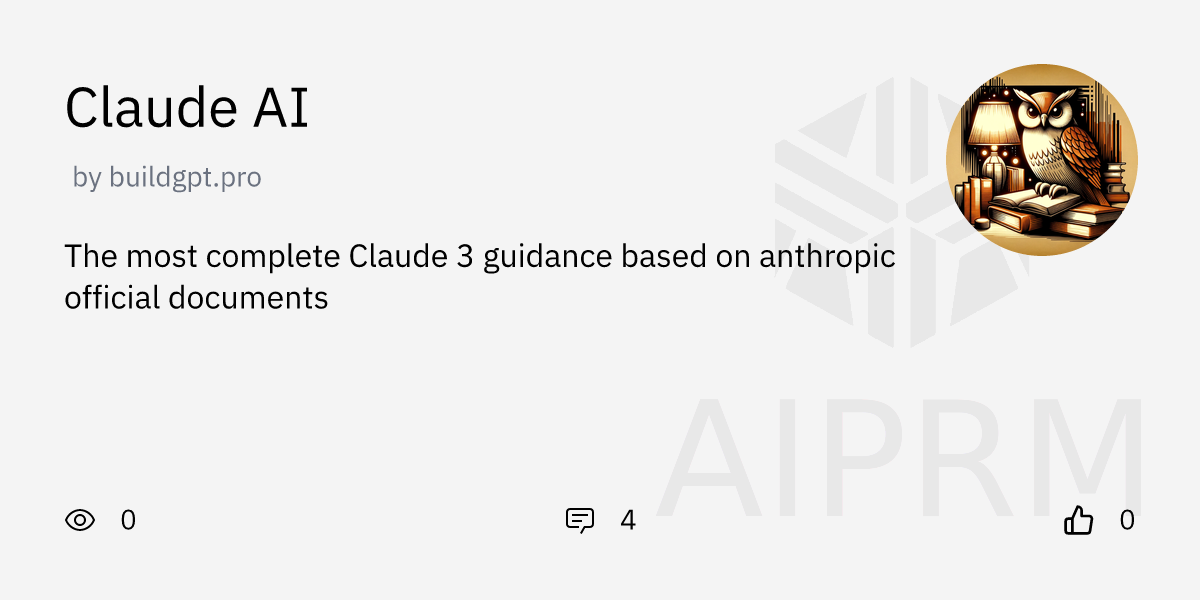 GPT "Claude AI" by "buildgpt.pro" - AIPRM for ChatGPT