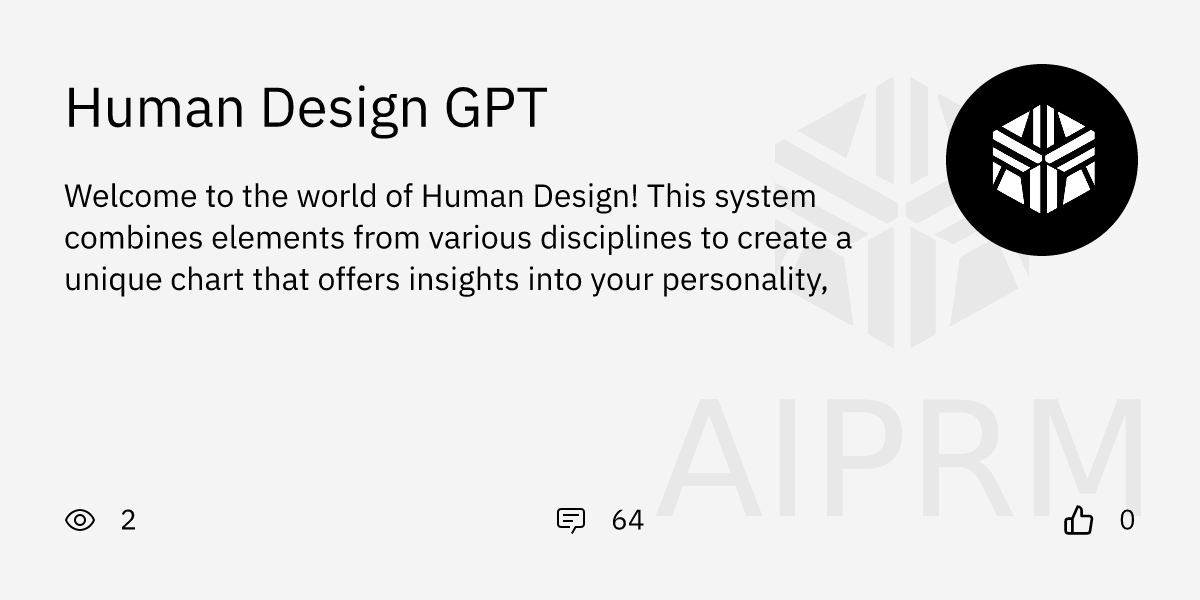 GPT "Human Design GPT" - AIPRM for ChatGPT