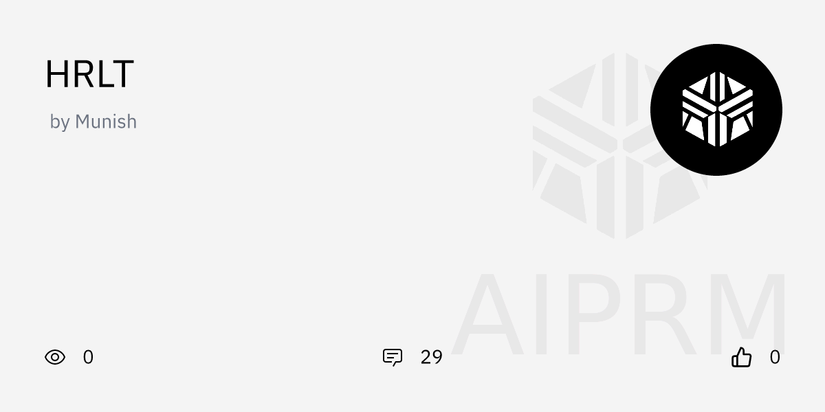 GPT "HRLT" by "Munish" - AIPRM for ChatGPT