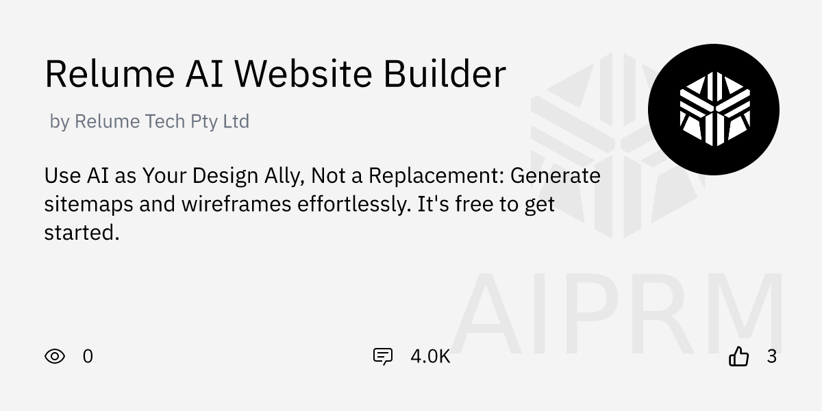 GPT "Relume AI Website Builder" by "Relume Tech Pty Ltd" - AIPRM for ChatGPT