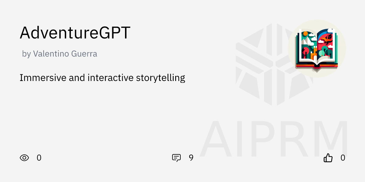 GPT "AdventureGPT" by "Valentino Guerra" - AIPRM for ChatGPT