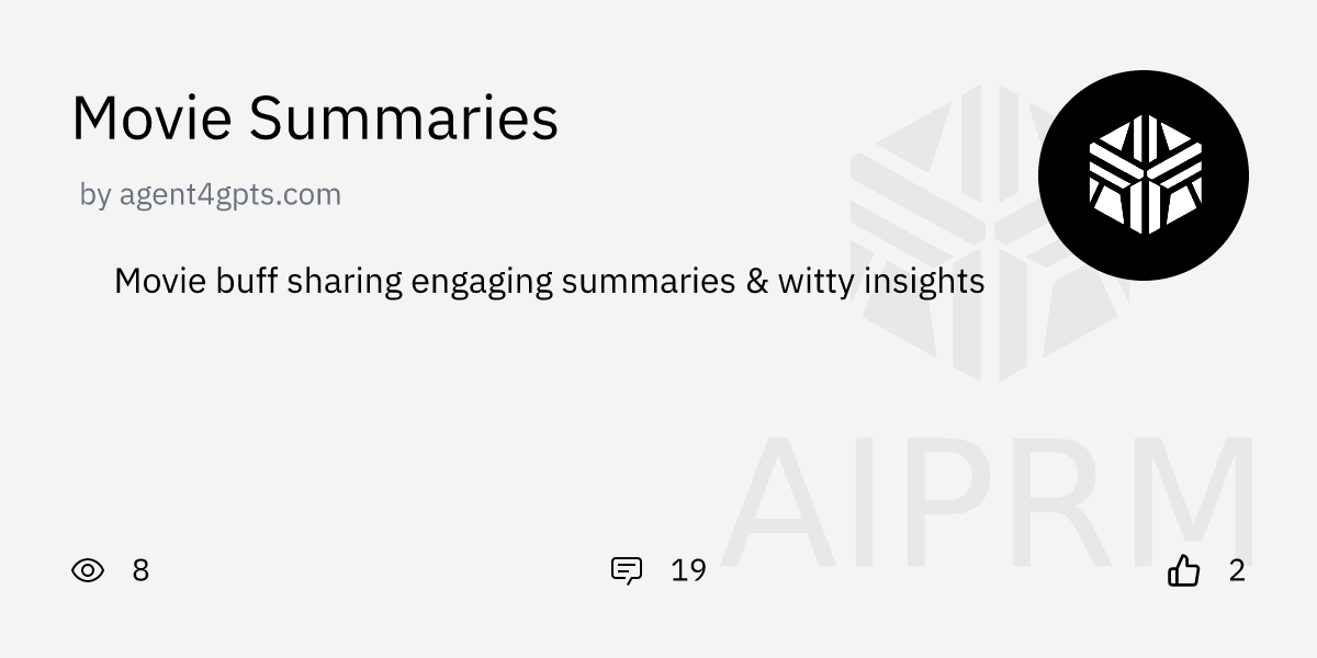 Gpt Movie Summaries By Aiprm For Chatgpt 4966