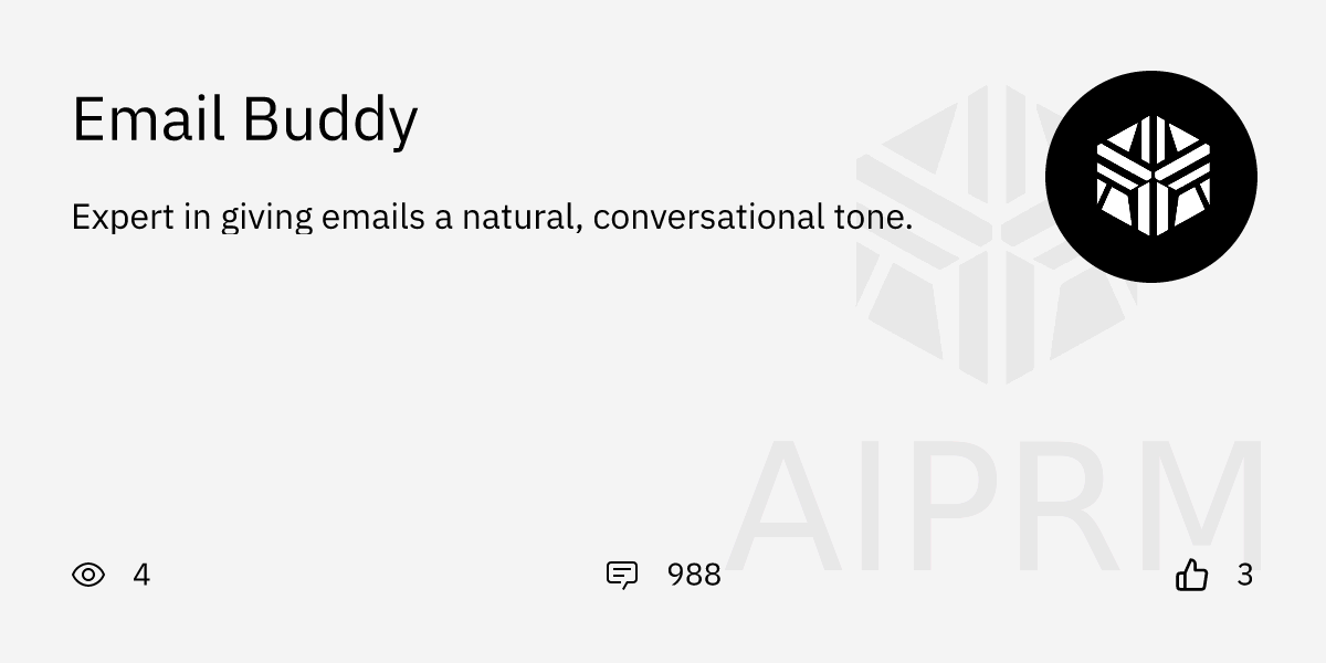GPT "Email Buddy" - AIPRM for ChatGPT