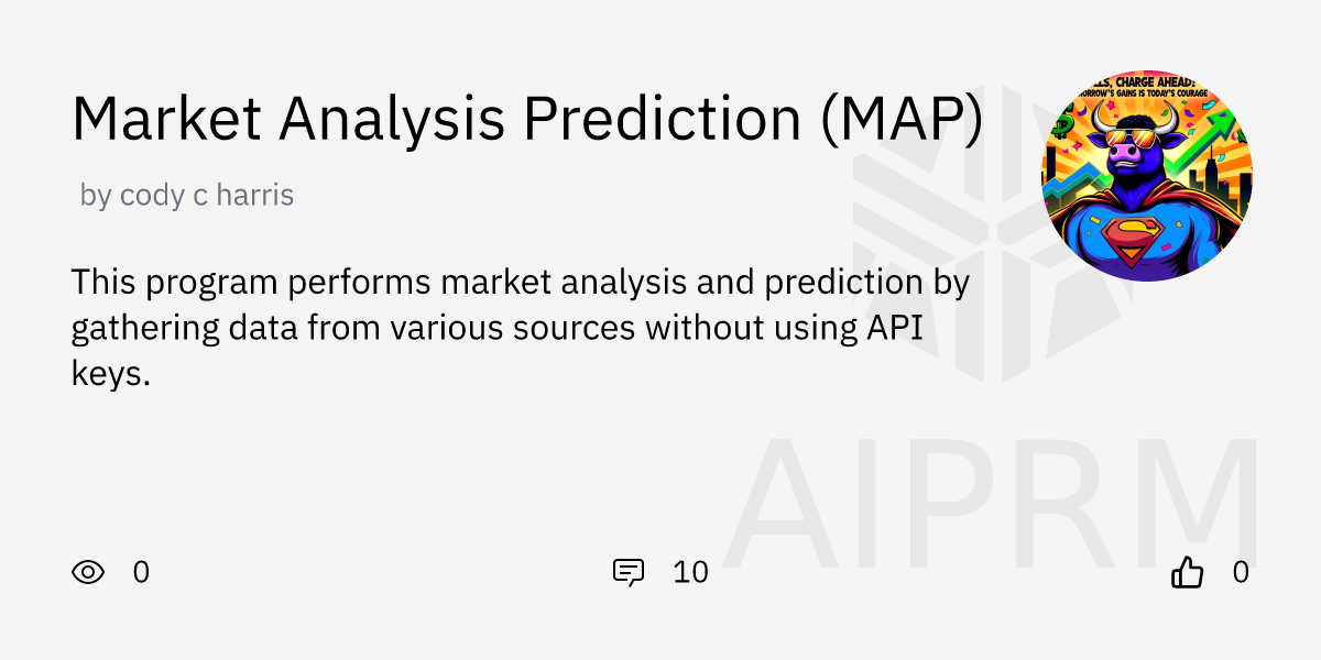 GPT "Market Analysis Prediction (MAP)" by "cody c harris" - AIPRM for ...