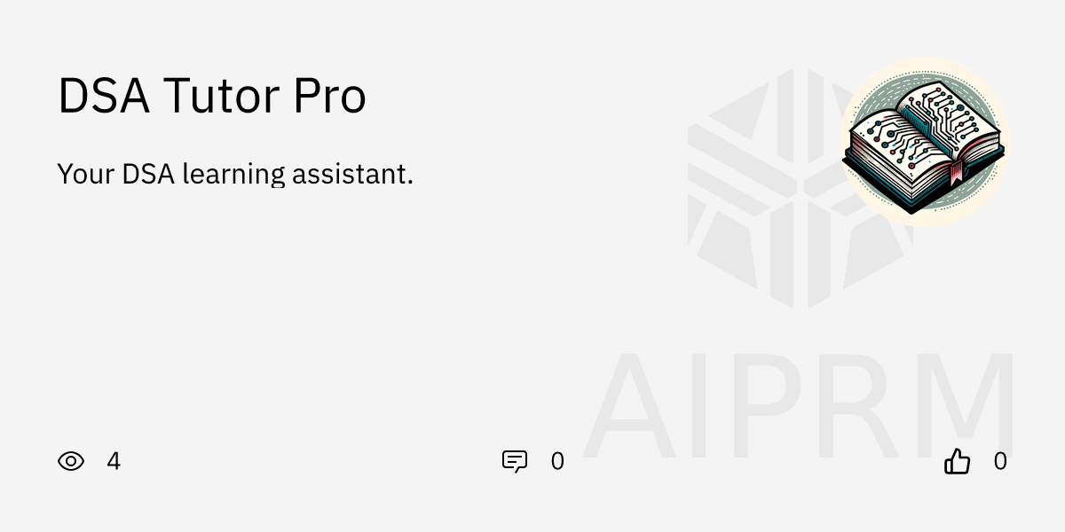 GPT "DSA Tutor Pro" - AIPRM for ChatGPT