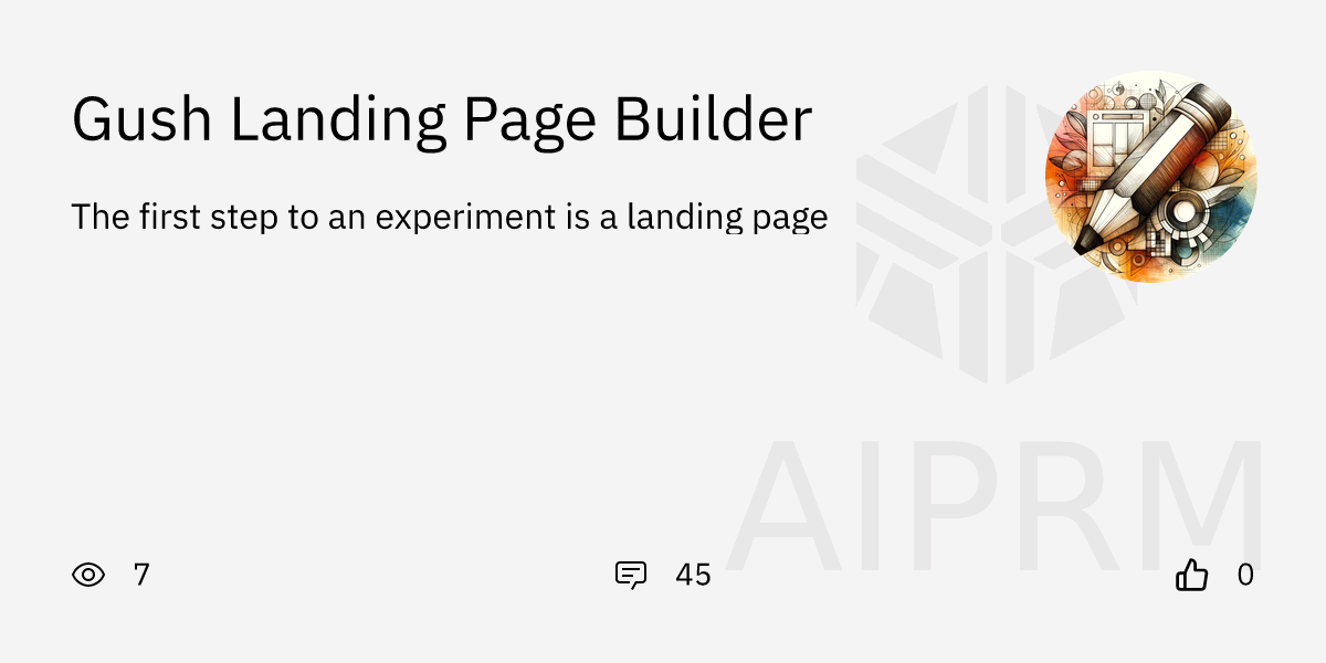 GPT "Gush Landing Page Builder" - AIPRM for ChatGPT