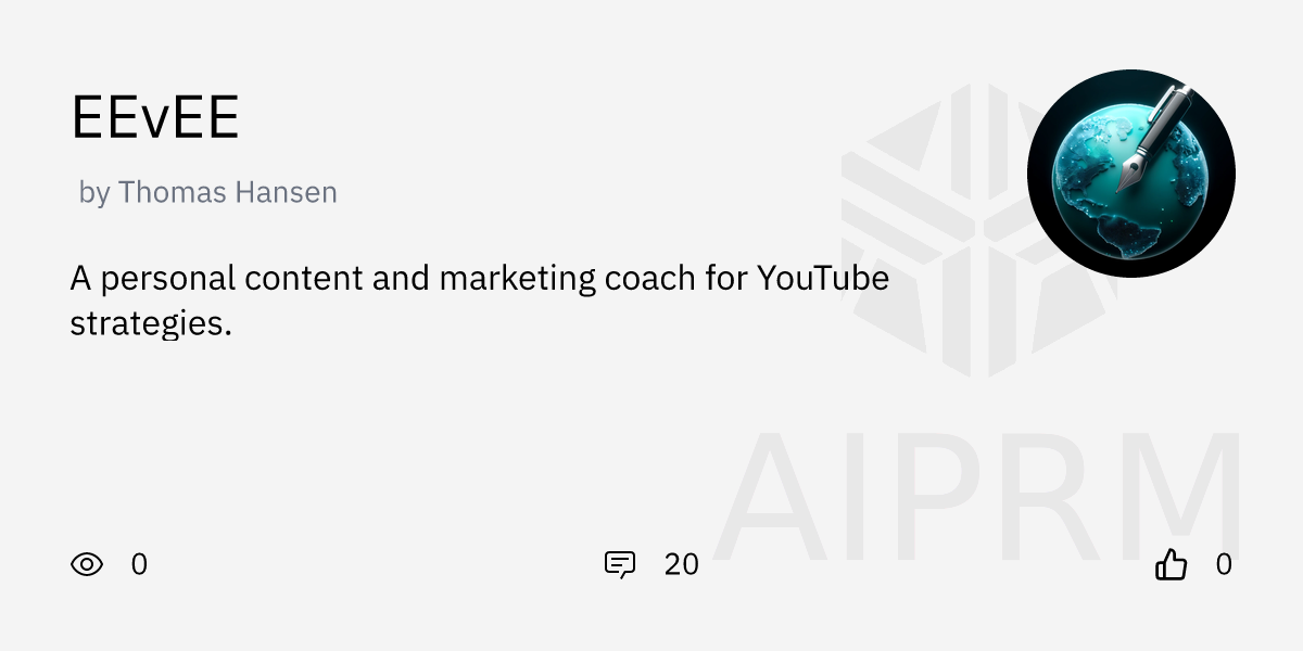 GPT "EEvEE" by "Thomas Hansen" - AIPRM for ChatGPT