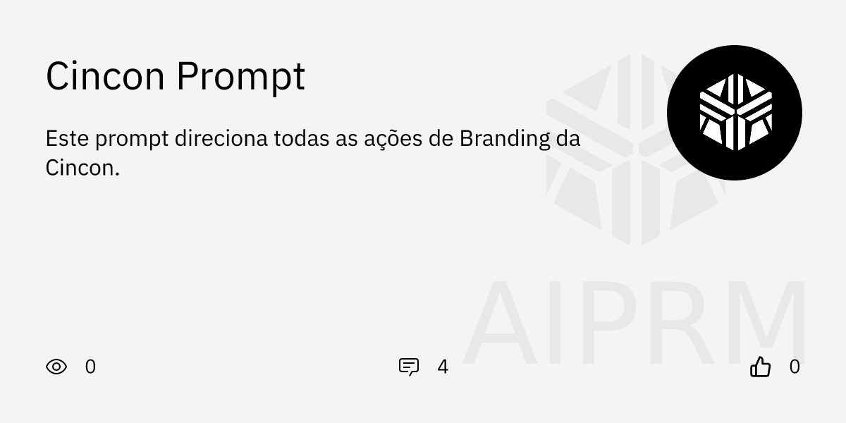 GPT "Cincon Prompt" - AIPRM for ChatGPT