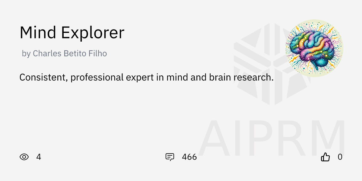 GPT "Mind Explorer" by "Charles Betito Filho" - AIPRM for ChatGPT