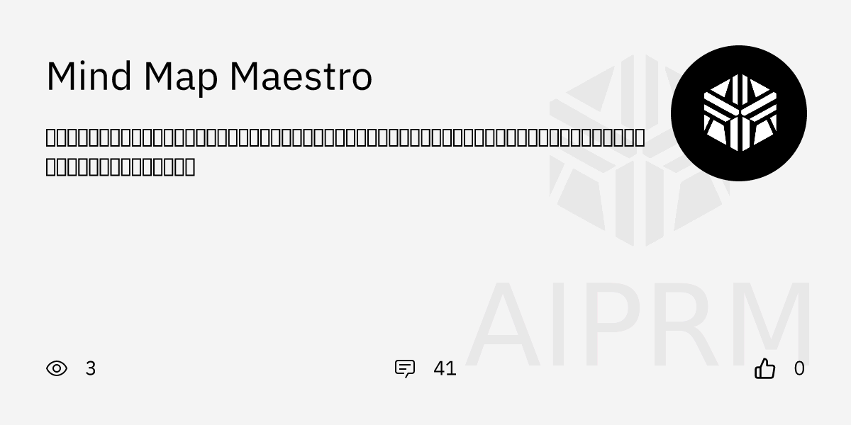 GPT "Mind Map Maestro" - AIPRM for ChatGPT