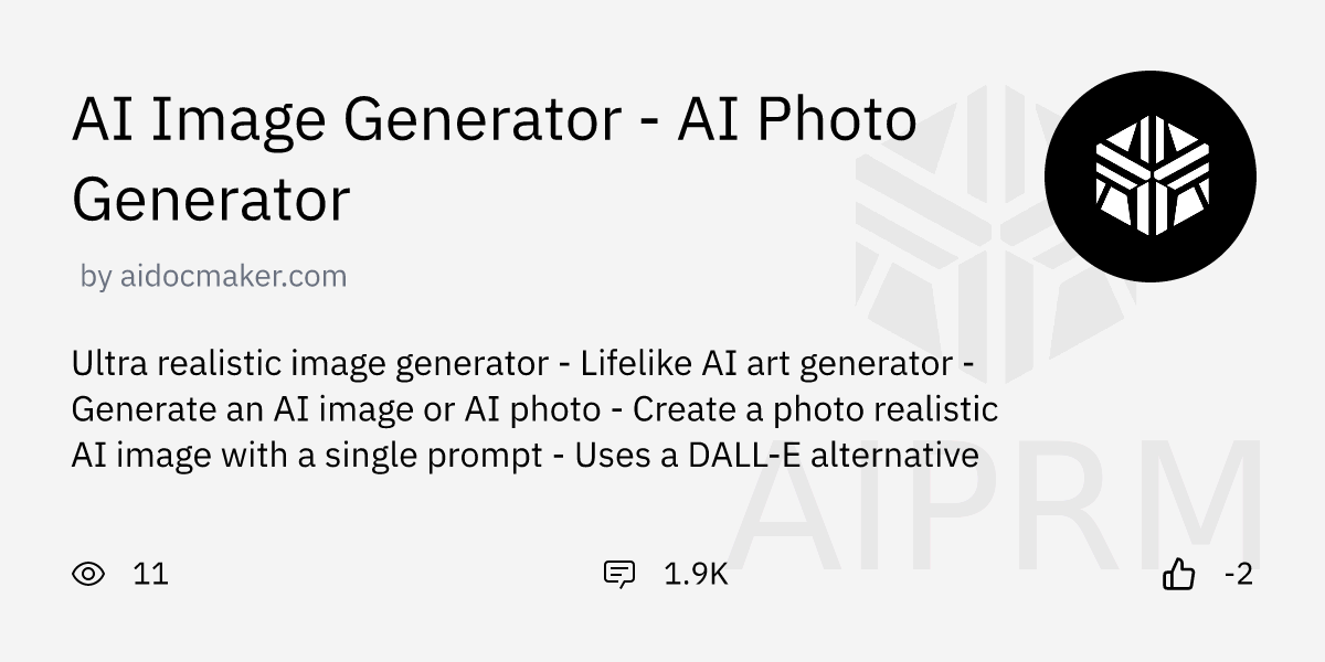 GPT "image generator ai - photo generator" by "aidocmaker.com" - AIPRM for ChatGPT