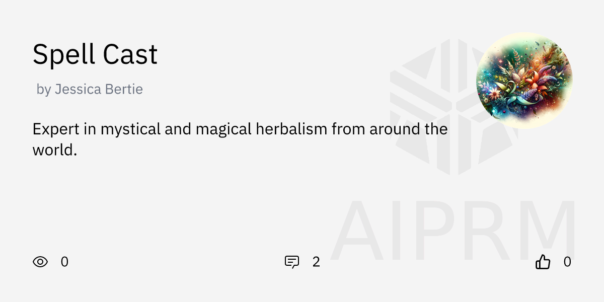 GPT "Spell Cast" by "Jessica Bertie" - AIPRM for ChatGPT