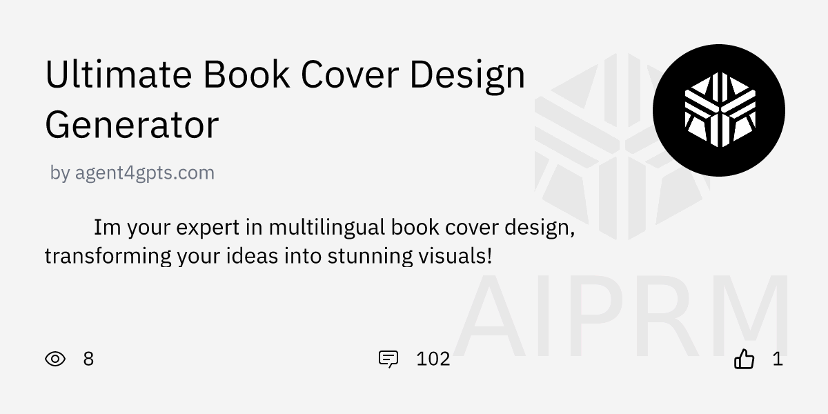 GPT "Ultimate Book Cover Design Generator" by "agent4gpts.com" - AIPRM ...