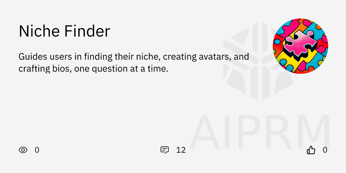 GPT "Niche Finder" - AIPRM for ChatGPT