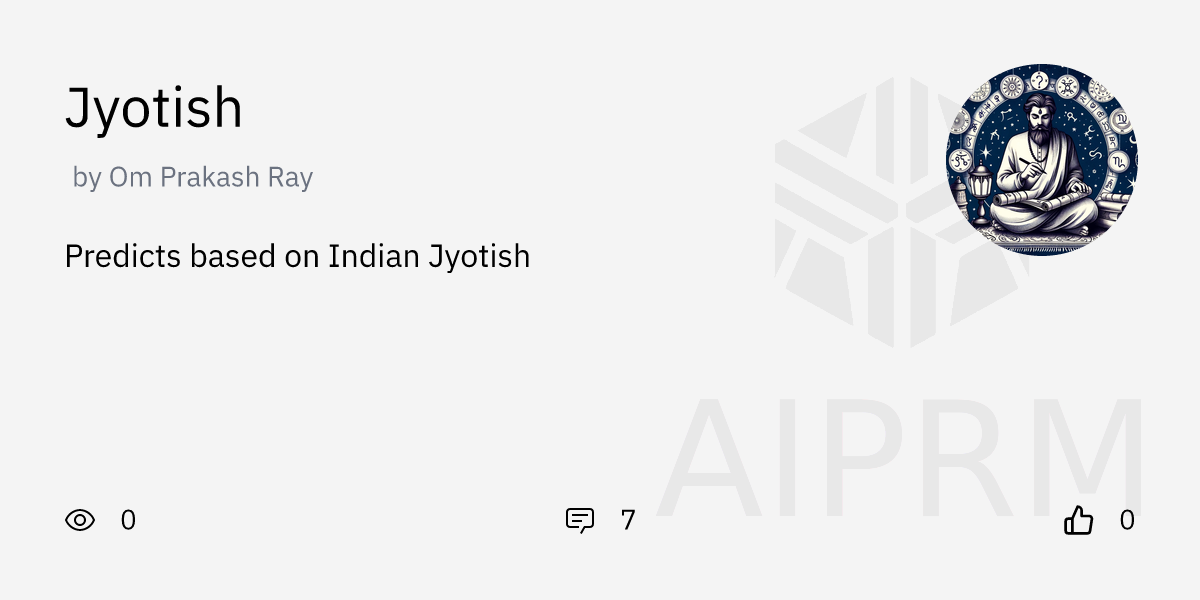 GPT "Jyotish" by "Om Prakash Ray" - AIPRM for ChatGPT
