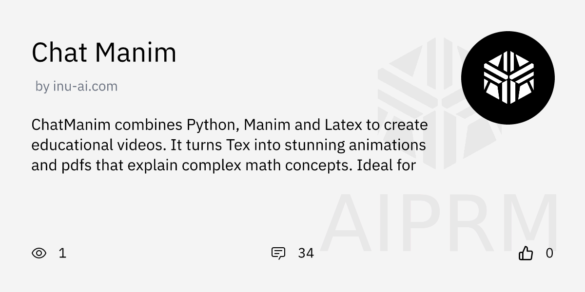 GPT "Chat Manim" by "inu-ai.com" - AIPRM for ChatGPT