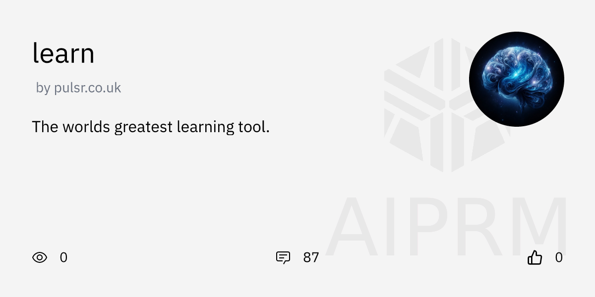 GPT "learn" by "pulsr.co.uk" - AIPRM for ChatGPT