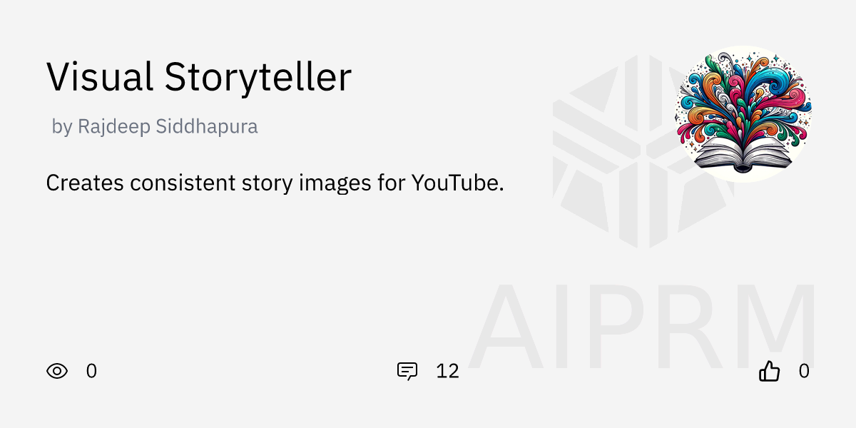 GPT "Visual Storyteller" by "Rajdeep Siddhapura" - AIPRM for ChatGPT