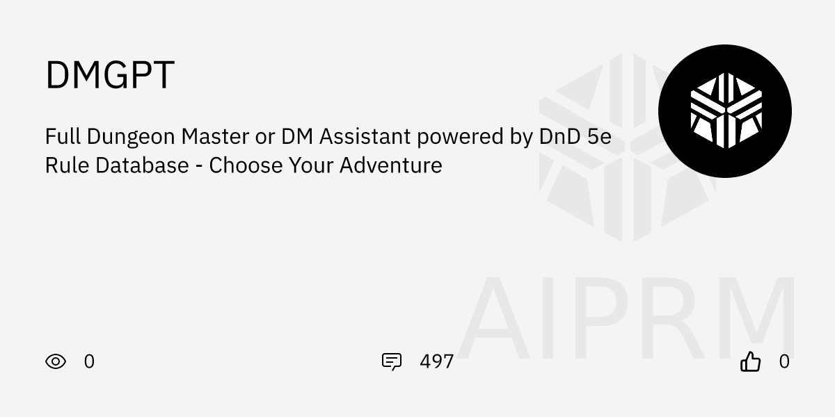 GPT "DMGPT" - AIPRM for ChatGPT